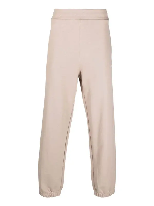 MSGM Logo-print Cotton Track Trousers - Neutrals