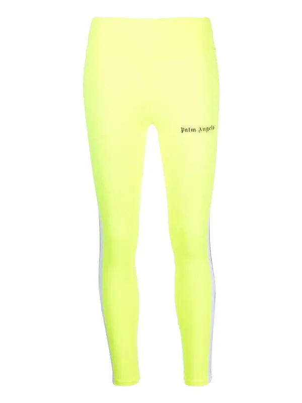 Palm Angels Side-stripe Logo Leggings - Yellow