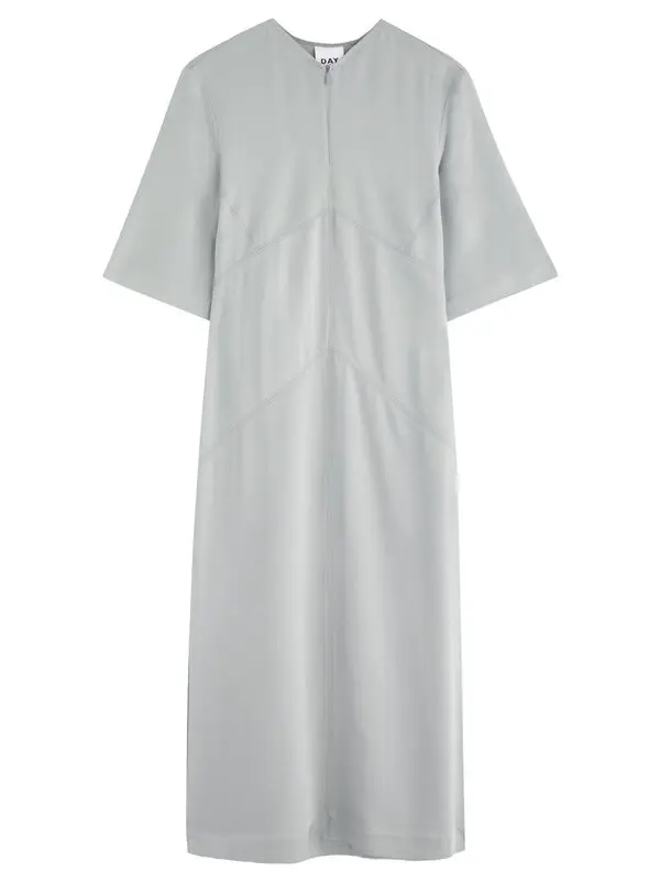 Day Birger Et Mikkelsen Micca Panelled Twill Midi Dress - Grey