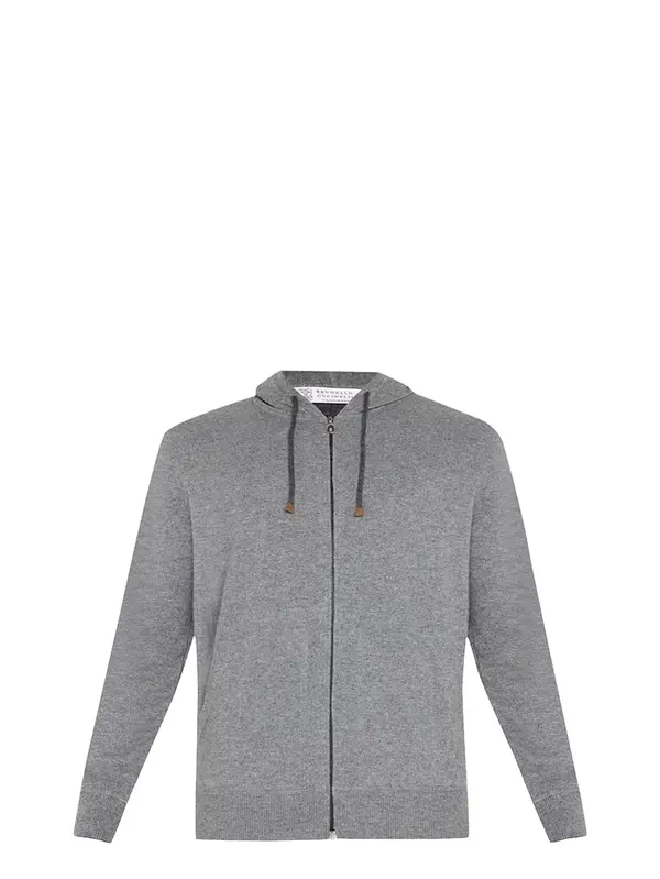 Brunello Cucinelli Cashmere Full-zip Hoodie - Medium Grey