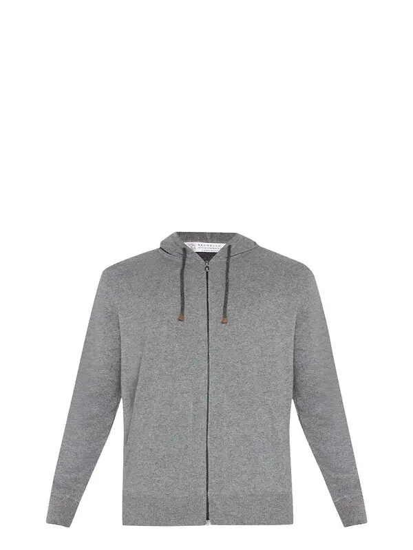 Brunello Cucinelli Cashmere Full-zip Hoodie - Medium Grey