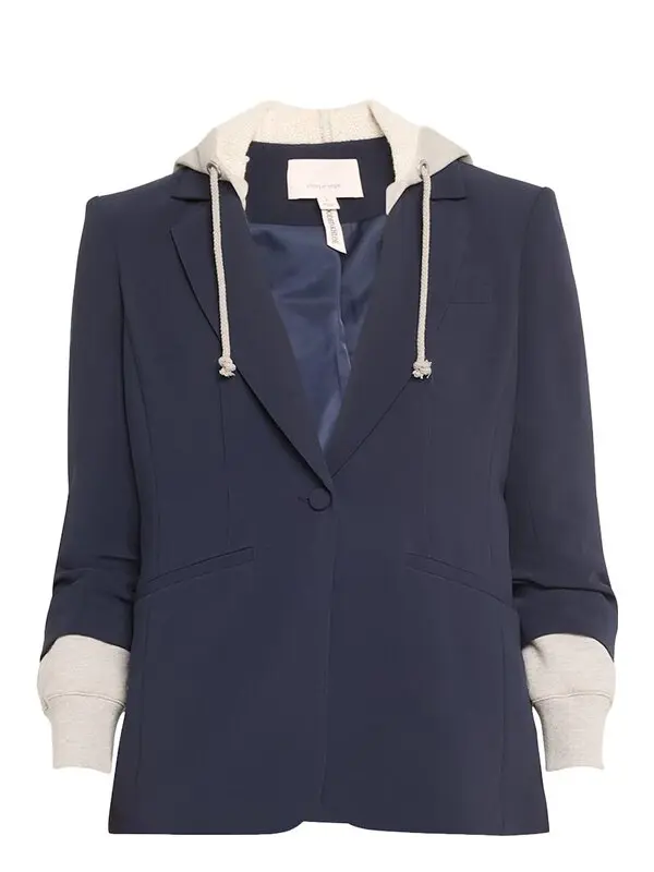 Cinq À Sept Khloe Hooded Jacket - Navy/heather Gr