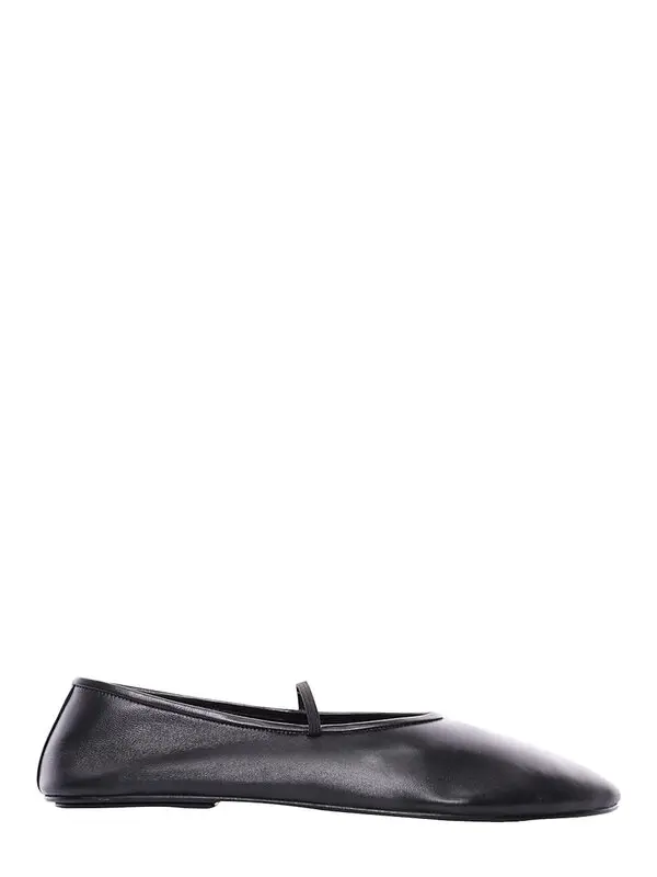 THE ROW Lambskin Ballerina Flats - Black