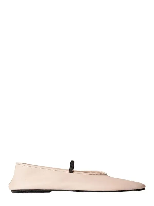 THE ROW Lambskin Ballerina Flats - Milk