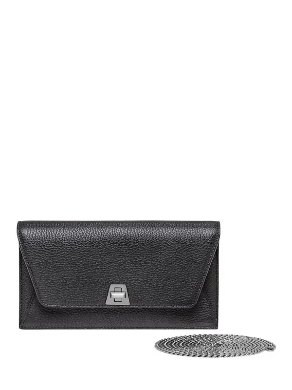 Akris Anouk Cervo Leather Clutch Bag - Black
