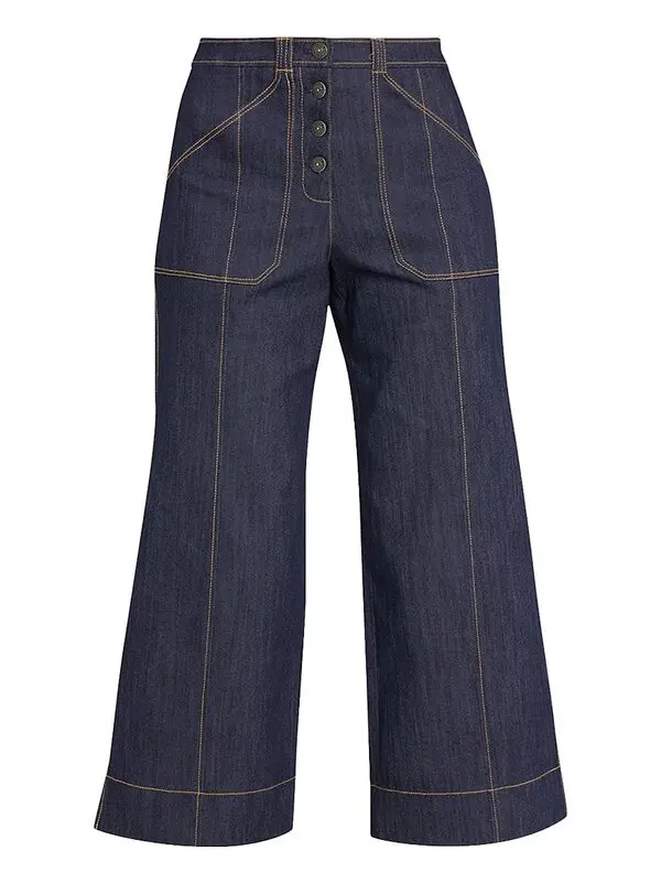 Cinq À Sept Benji Wide-leg Denim Pants - Indigo