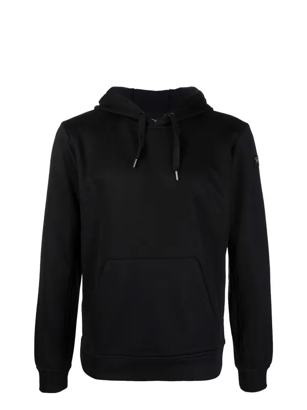 Paul & Shark Logo Patch Hoodie - Black