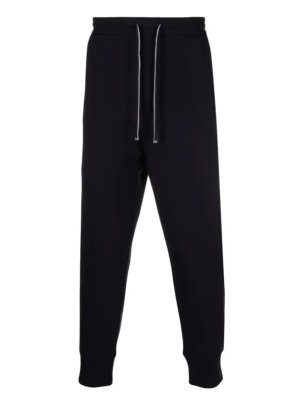Emporio Armani Tapered-leg Solid Trackpants - Blue