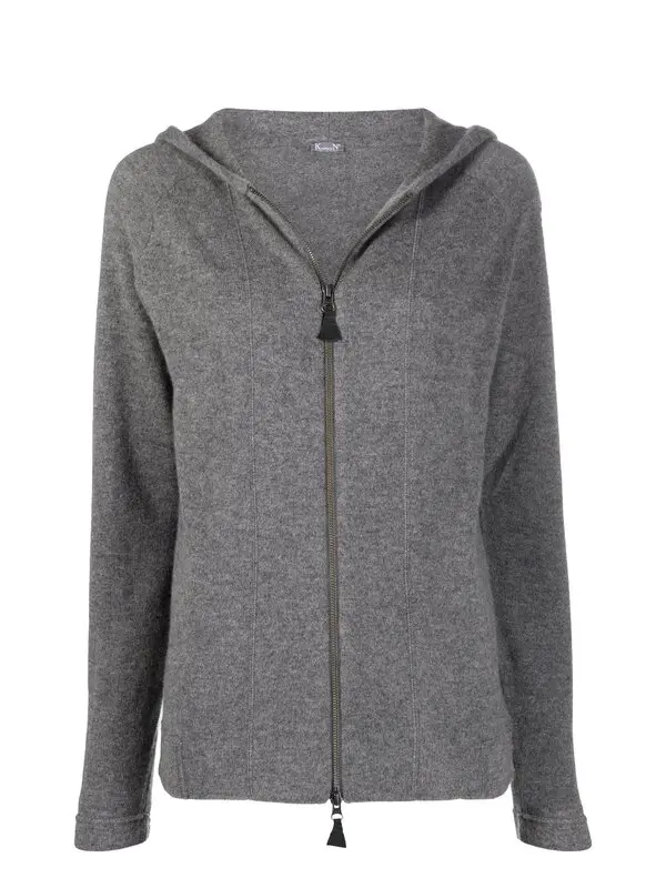 Kristensen Du Nord Cashmere Zip-up Hoodie - Grey