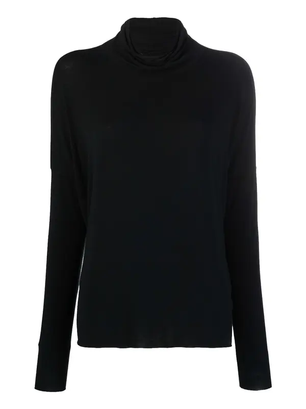 Kristensen Du Nord Cowl-neck Jersey Top - Black