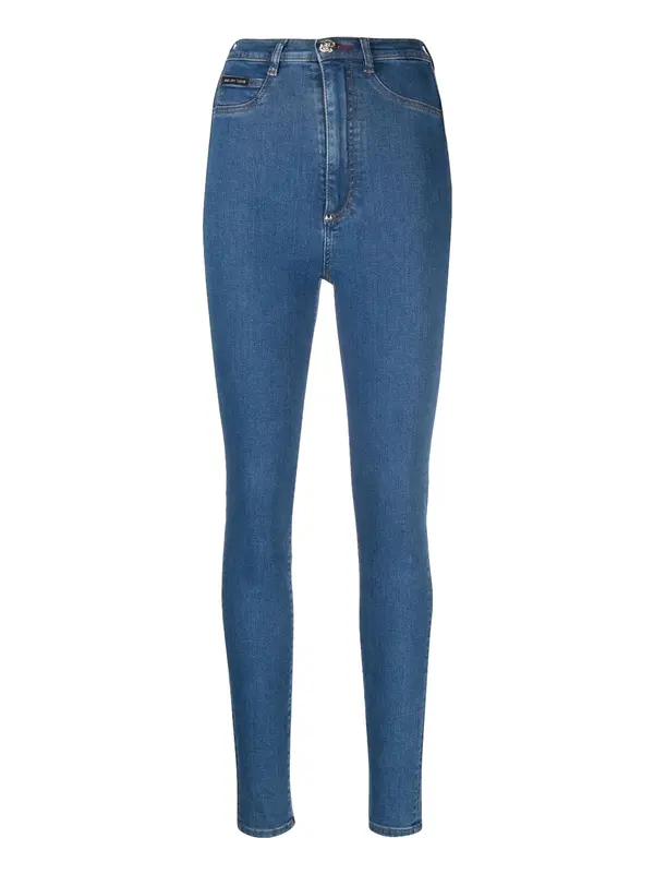 Philipp Plein High-waist Jeggings - Blue