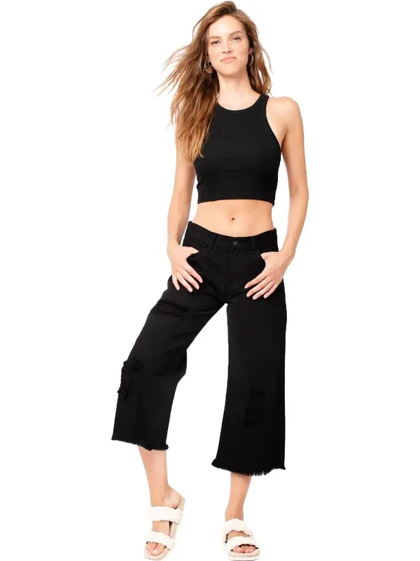 SIWY Milly Wide Leg Pants - Black
