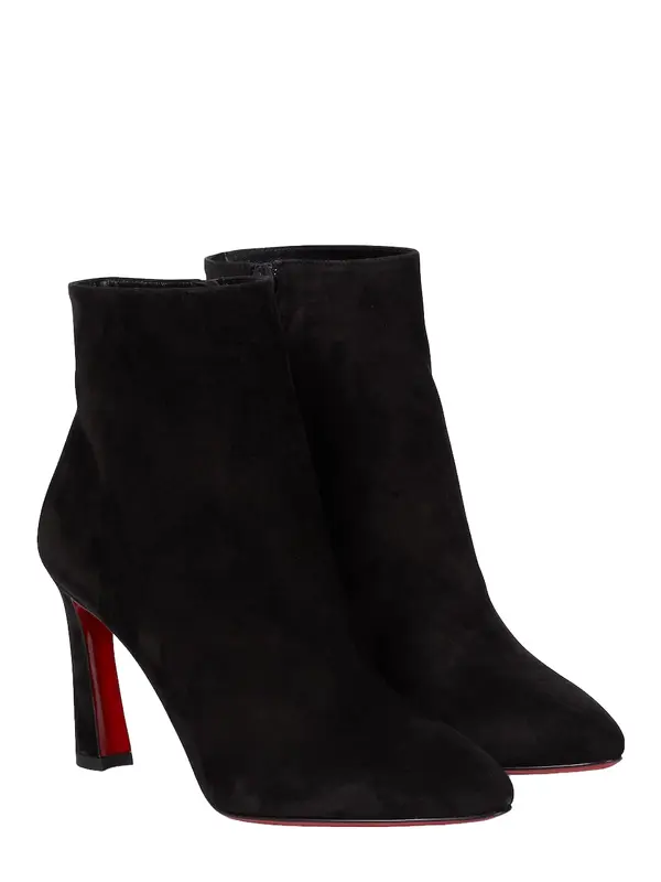 CHRISTIAN LOUBOUTIN Eleonor 85 Suede Ankle Boots - Black