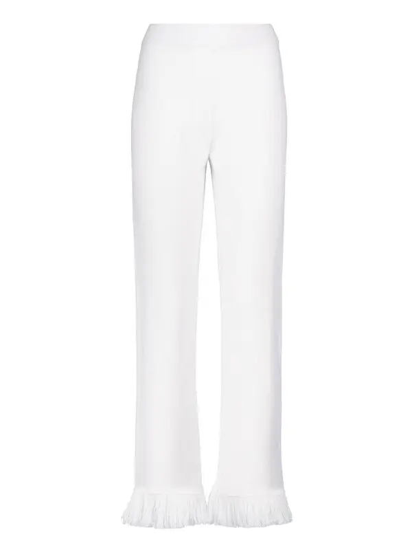 Alanui Cordillera Virgin Wool Fringed Pants - White