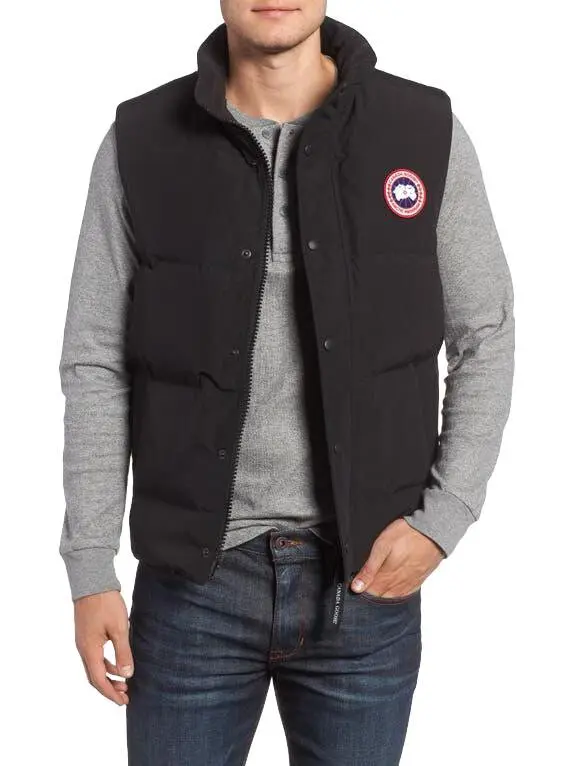 Canada Goose Garson Slim Fit Quilted Down Vest - Black