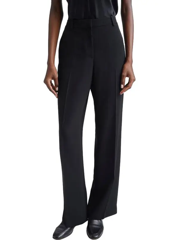 Lafayette 148 New York Gates Wide Leg Pants - Black