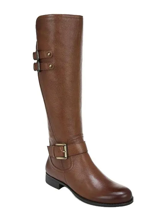 Naturalizer Jessie Knee High Riding Boots - Cinnamon Leather