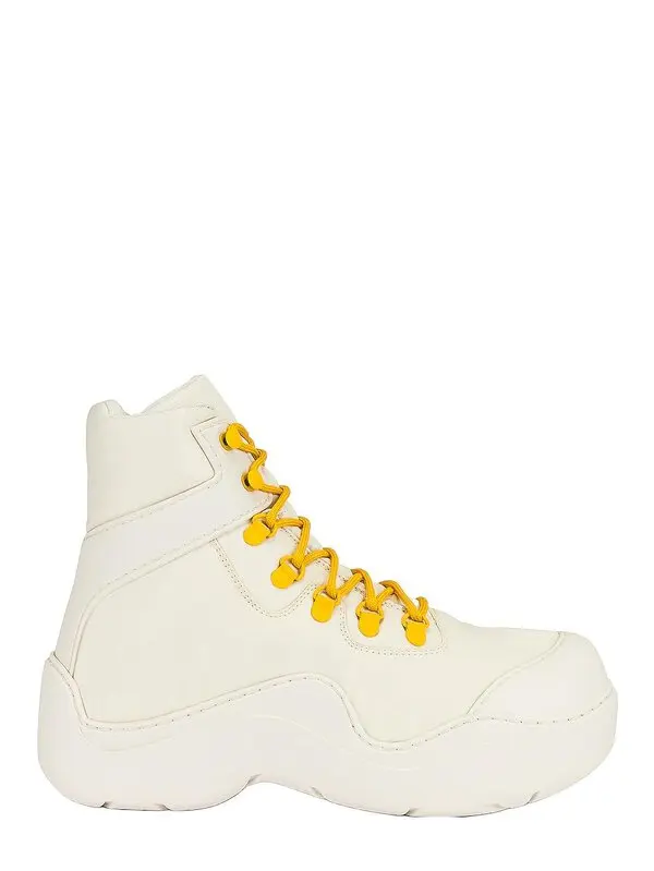 Bottega Veneta Puddle Bomber Boots - String & Egg Yolk