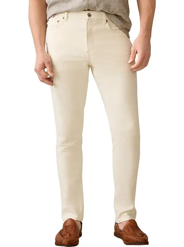 Faherty Brand Stretch Terry Slim Fit Trousers - Egret