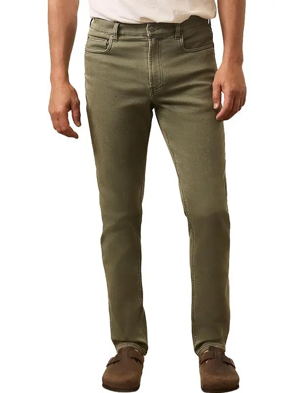 Faherty Brand Slim Fit Stretch Terry Pants - Island Olive