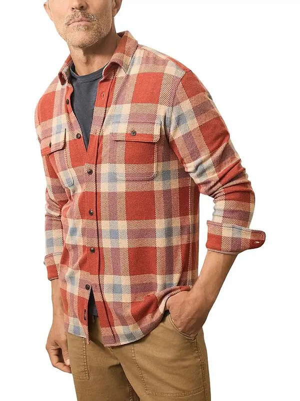 Faherty Brand Legend Textured Shirt - Copper Falls Plaid