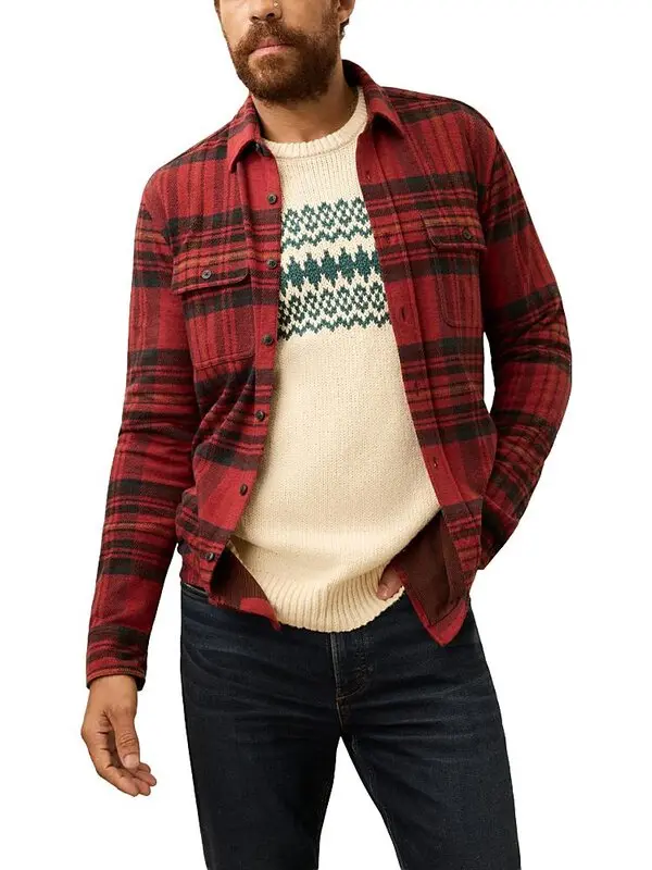 Faherty Brand Legend Textured Shirt - Red Cedar