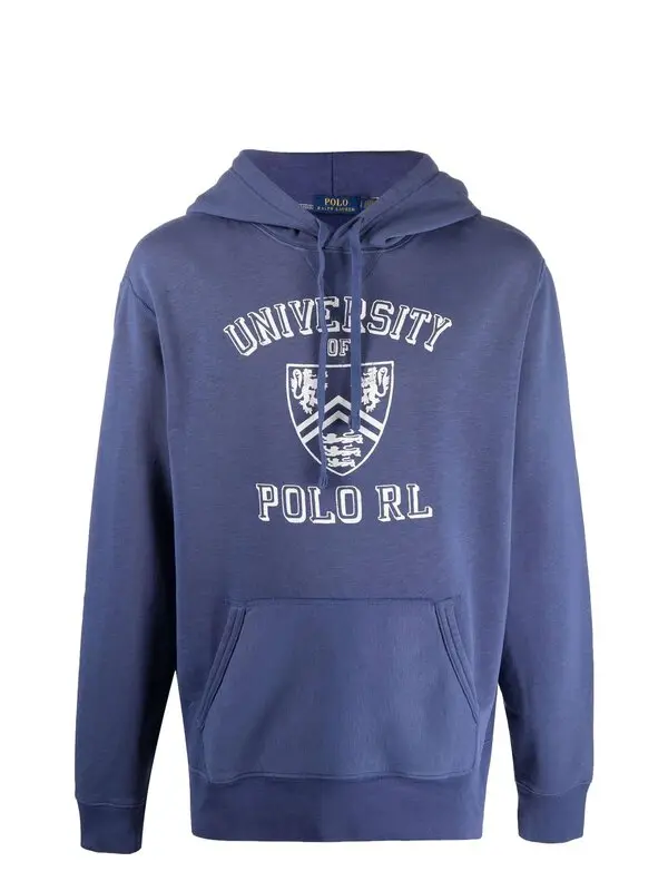 Polo Ralph Lauren Logo-print Pullover Hoodie - Blue