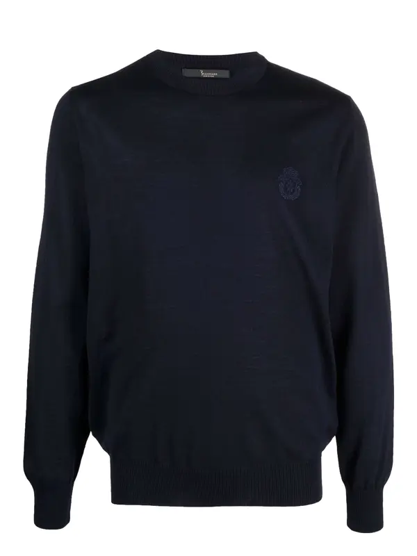 BILLIONAIRE Logo Embossed Jumper - Blue