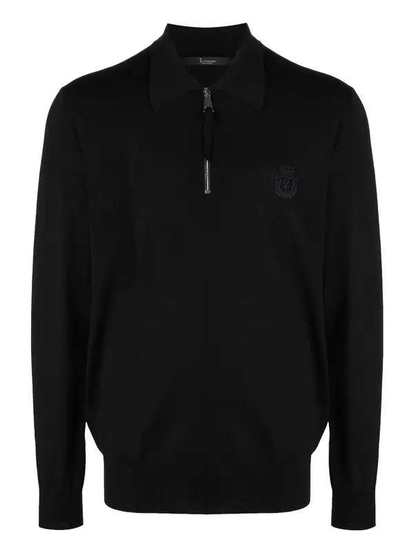 BILLIONAIRE Polo Jumper - Black