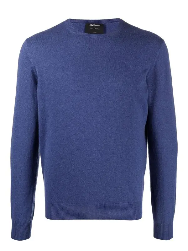 DELL'OGLIO Crew-neck Cashmere Jumper - Blue