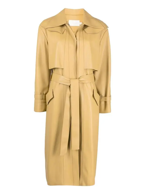 LOW CLASSIC Belted Trench Coat - Yellow