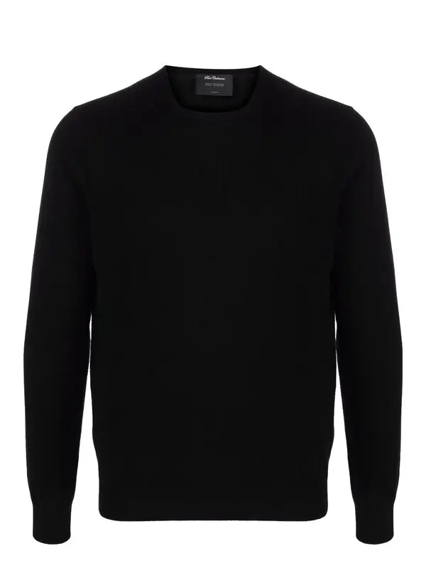 DELL'OGLIO Crew-neck Cashmere Jumper - Black