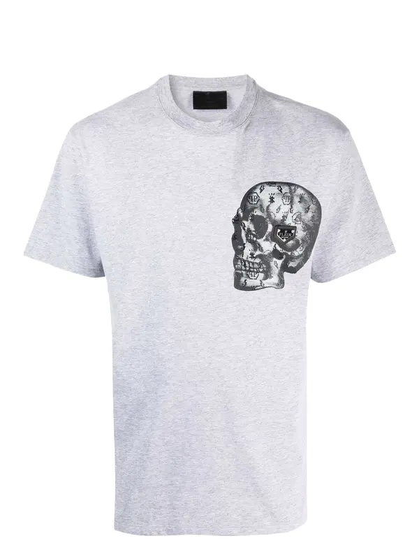 Philipp Plein Skull-print T-shirt - Grey