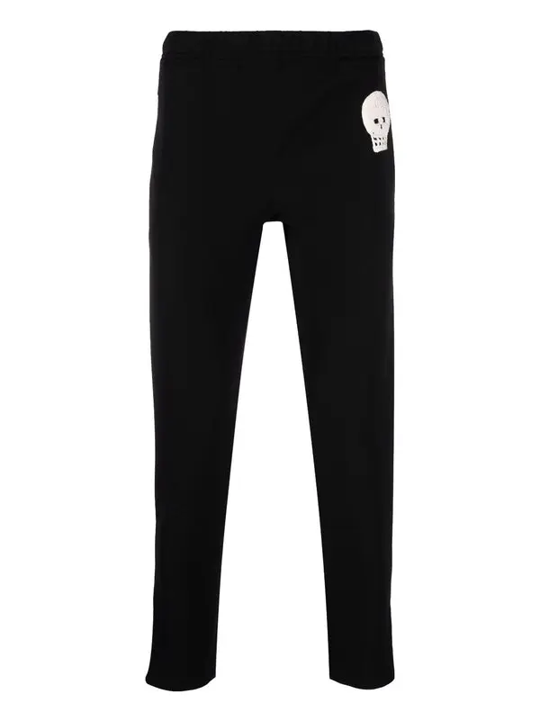 Alexander McQueen Skull-patch Slim-fit Track Pants - Black