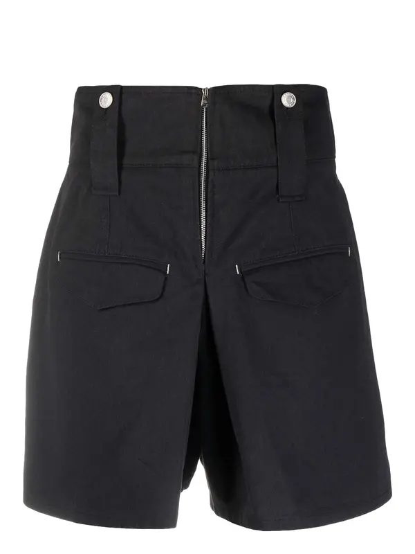 Isabel Marant A-line Cotton Shorts - Black