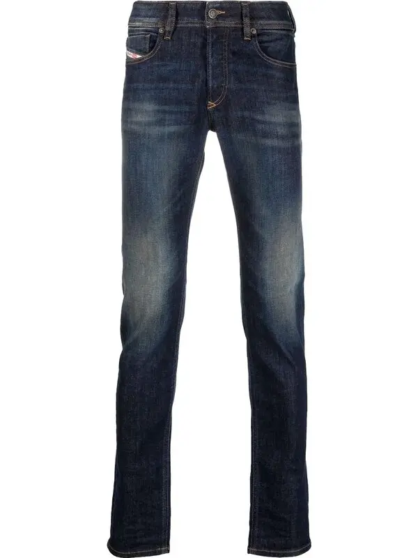 DIESEL® Logo-patch Denim Jeans - Blue