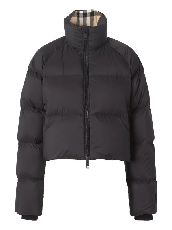 Burberry Cropped Padded Jacket - Black