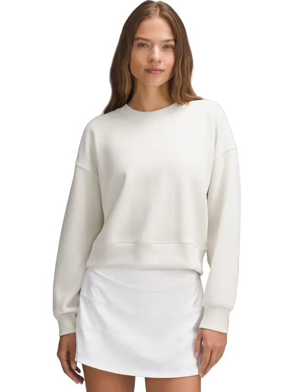 Lululemon Softstreme Oversized Cropped Crew - Bone
