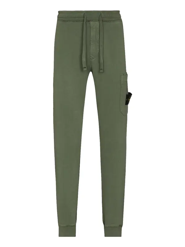 Stone Island Tapered Drawstring Track Pants - Green