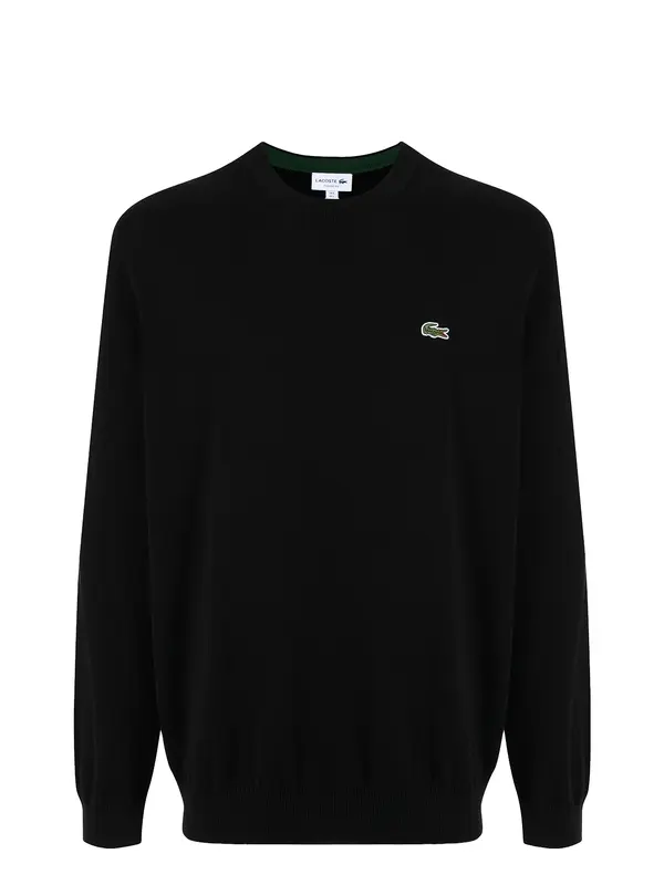 Lacoste Crocodile-embroidered Cotton Sweatshirt - Black