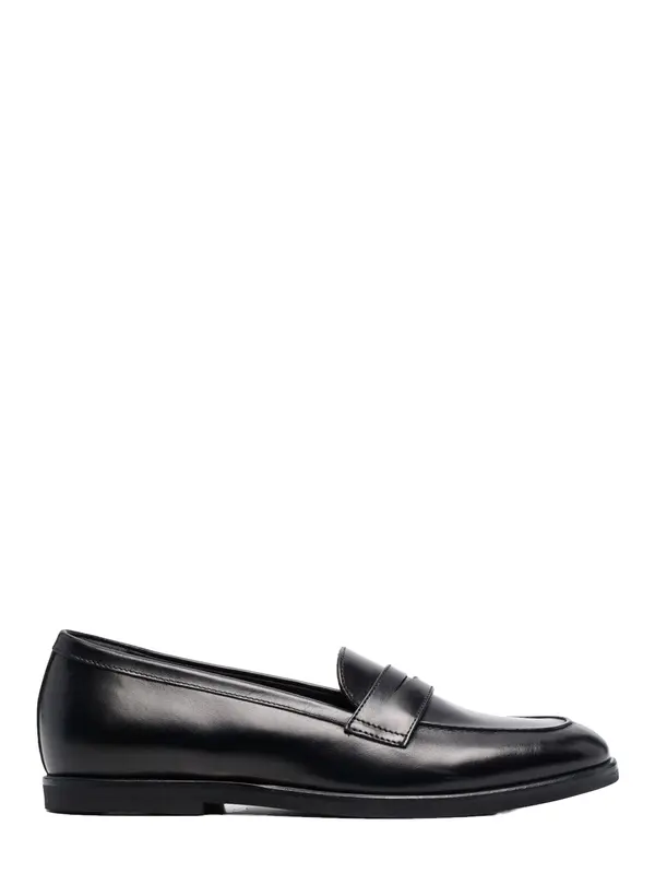 SCAROSSO Monica Leather Loafers - Black