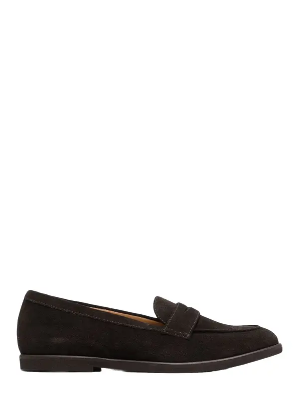 SCAROSSO Monica Leather Loafers - Brown