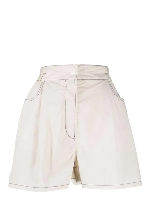 Sunnei Wide-leg Shorts - Neutrals