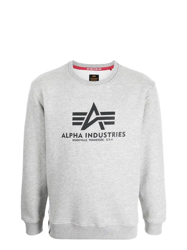 Alpha Industries Logo Print Sweatshirt - Grey