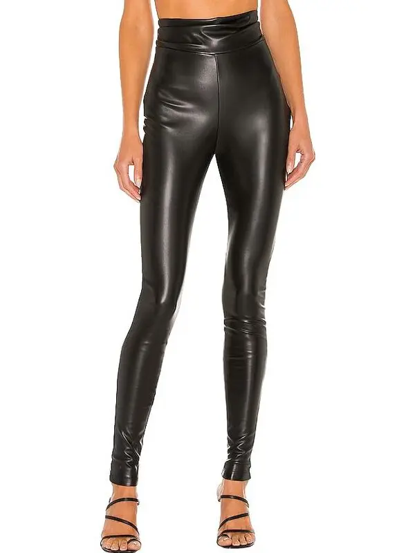 NOOKIE Viktoria Faux Leather Pants - Matte Black
