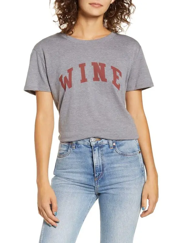 Sub Urban Riot Wine Graphic T-shirt - Heather Grey
