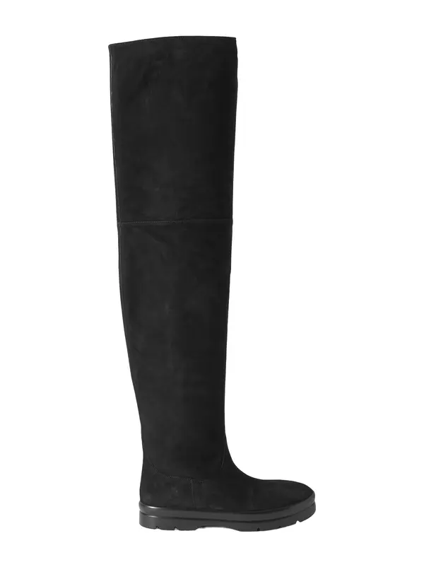 THE ROW Billie Suede Over-the-knee Boots - Black