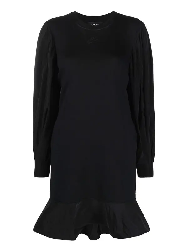 Karl Lagerfeld Puff Sleeve Sweatdress - Black