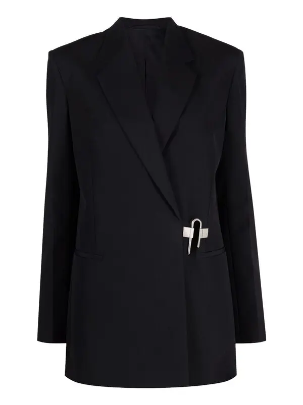 Givenchy Padlock Detail Wool Blazer - Black