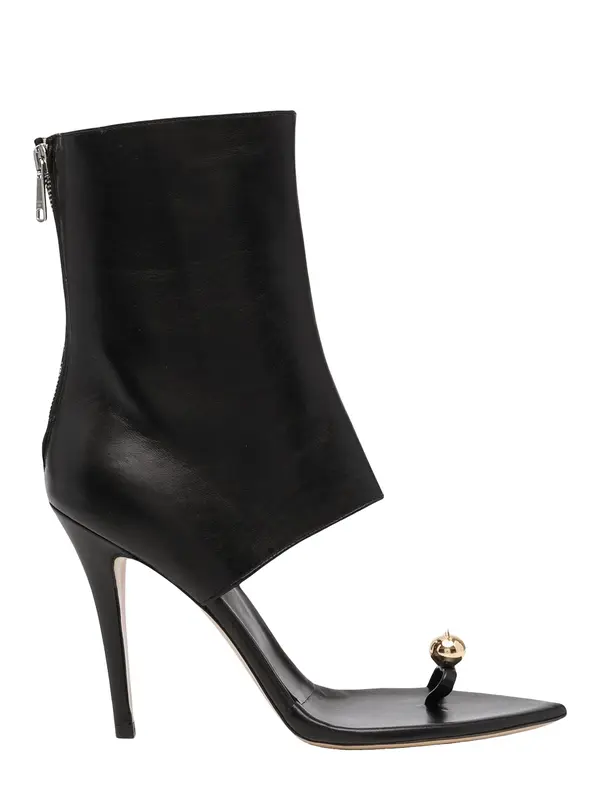 Natasha Zinko Open-toe High-heeled Boots - Black